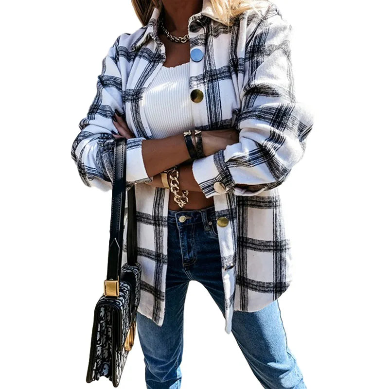 The Stephanie Women's Plaid Shacket – Jadey's Closet